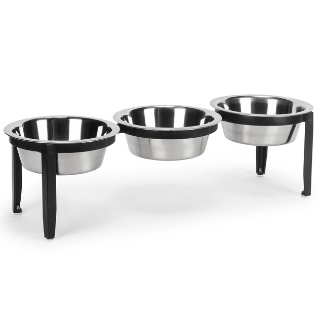 Baron Triple Bowl Elevated Dog Diner - Pets Stop Baron 3 Bowl Feeder
