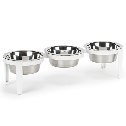 Baron Triple Bowl Elevated Dog Diner - Pets Stop Baron 3 Bowl Feeder